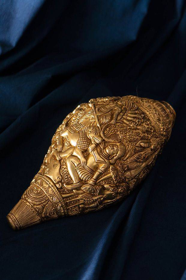Adishakti Decorative Brass Conch – Craft Maestros